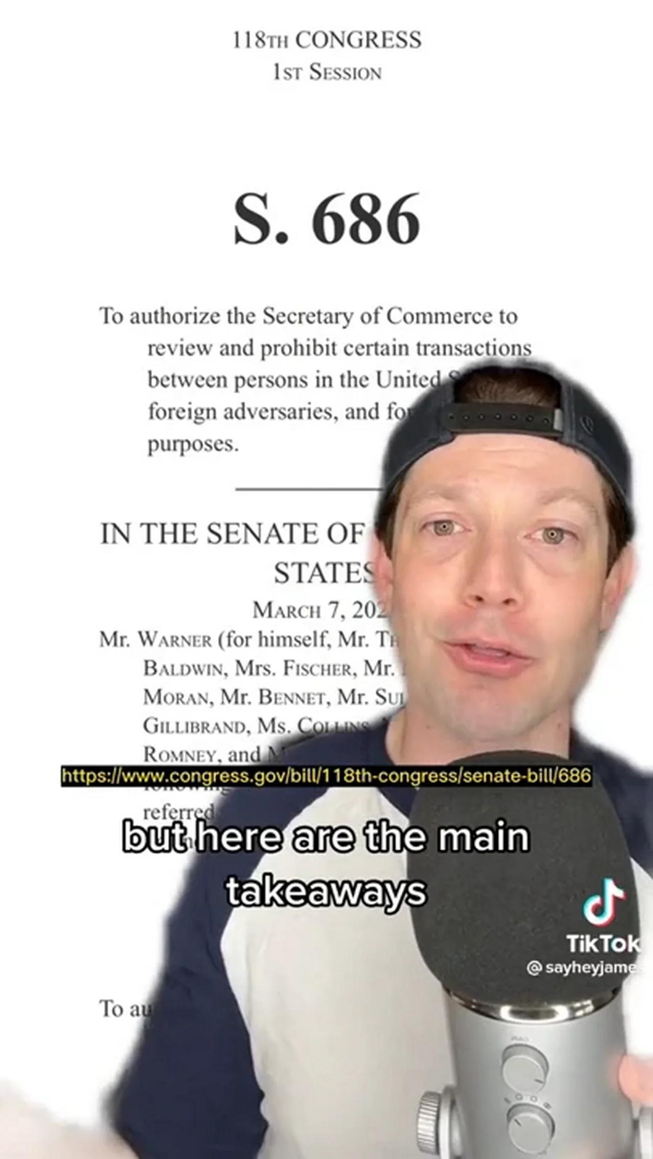 Tiktok user describes RESTRICT bill Tiktok user describes RESTRICT bill