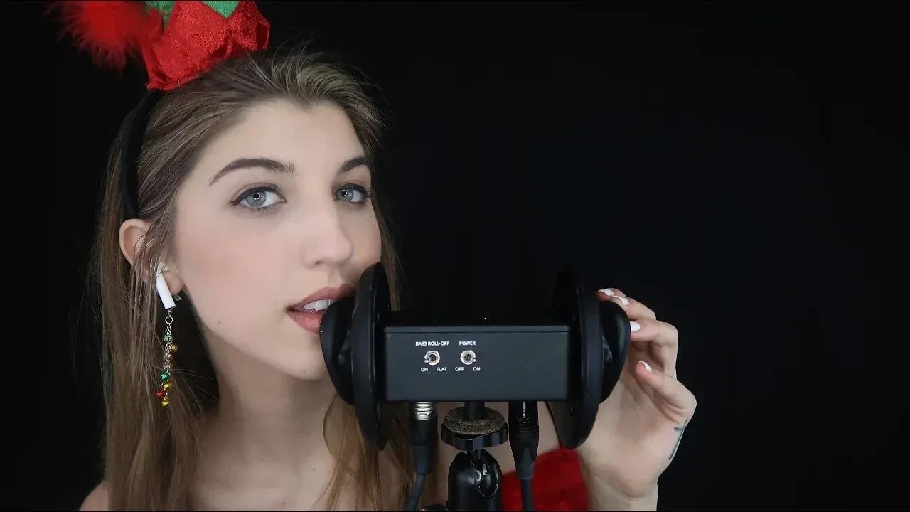 ASMR Christmas Ear Noms ~ Licking Tongue Shaking Extreme Mouth Sounds