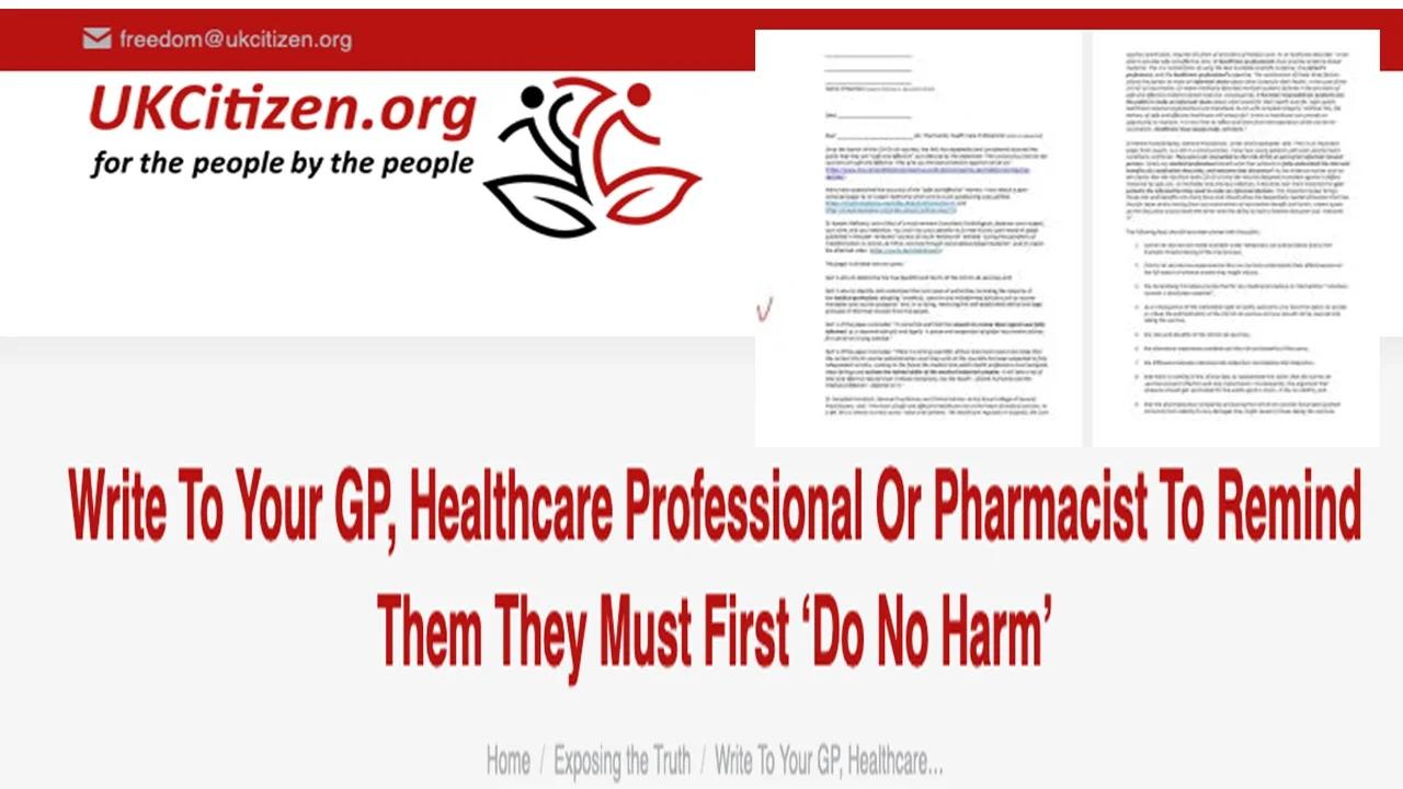 ukcitizen.org: Write To Your GP, Healthcare Professional Or Pharmacist ...