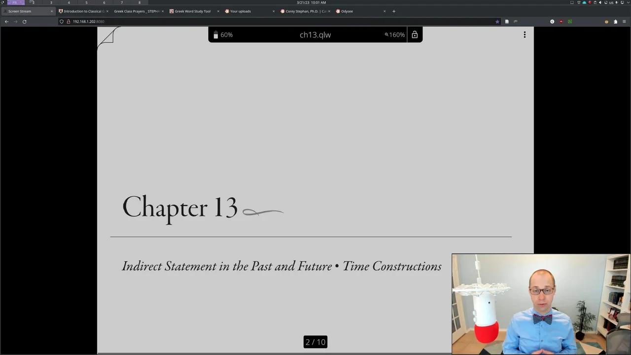 Ch. 13: Indirect Statement in the Past & Future + Time Constructions ...