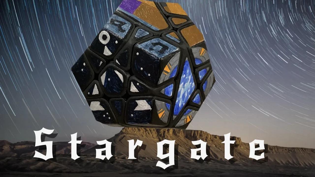 STARGATE — hand painted Rubik’s cube