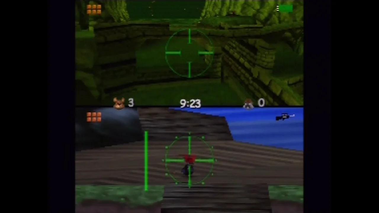 Conker's Bad Fur Day - Two-Player Beach Mode (Actual N64 Capture)
