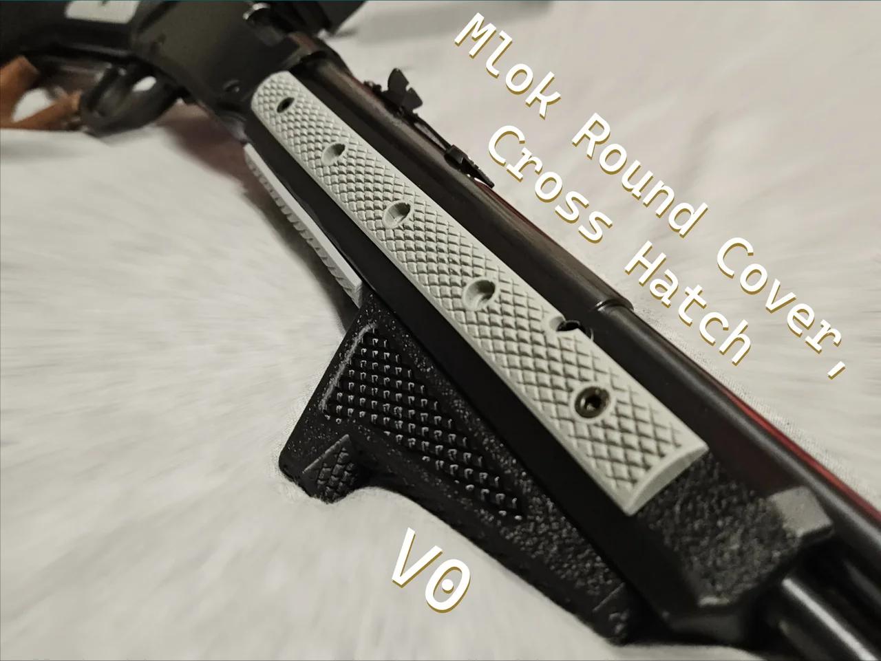 Mlok Round Cover, Cross Hatch