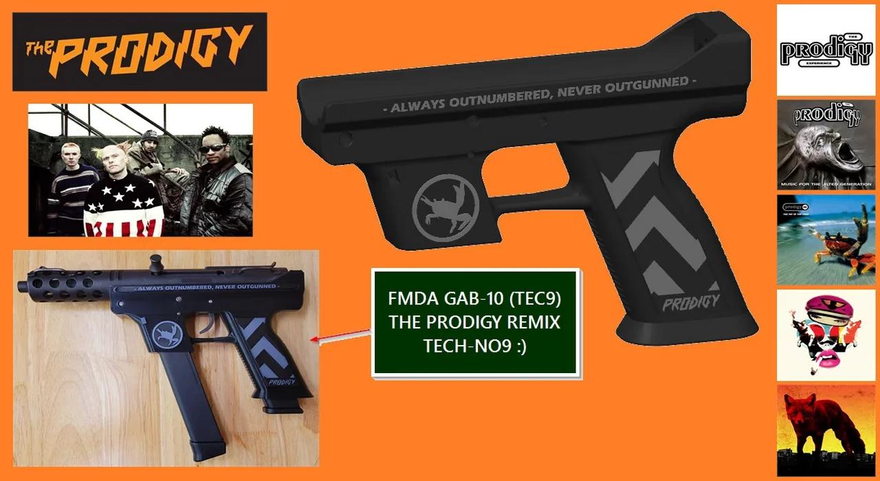 FMDA GAB-10 - 3D Printed Tec-9 Frame - The Prodigy (TECH-NO9) Remix By PlastiKrew