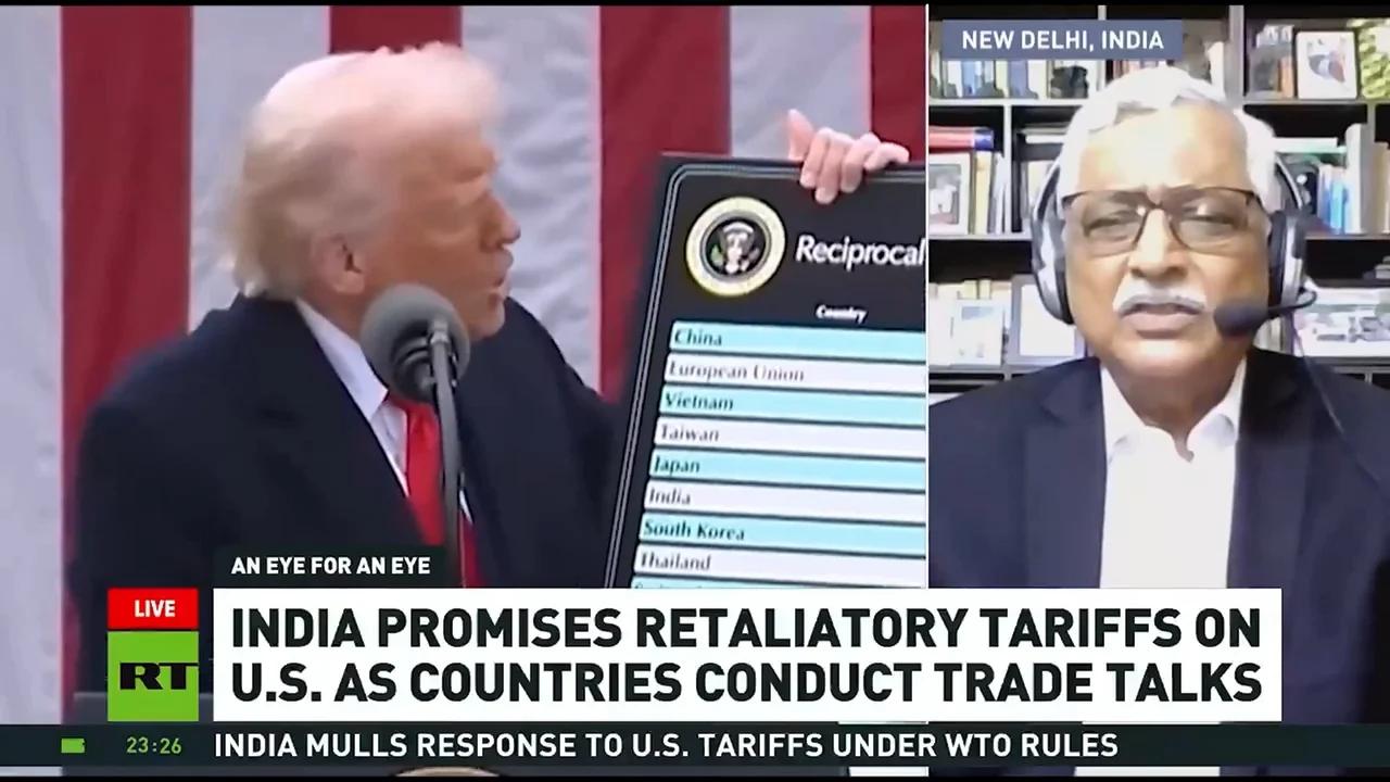 Jayant Dasgupta talks to RT about India's vow of retaliatory tariffs on US