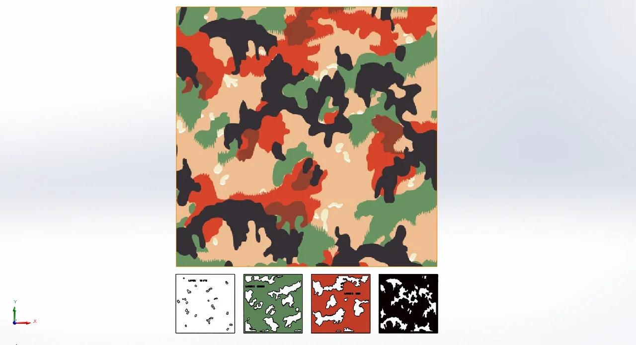 Swiss Alpenflage TAZ 83 Camo Stencils