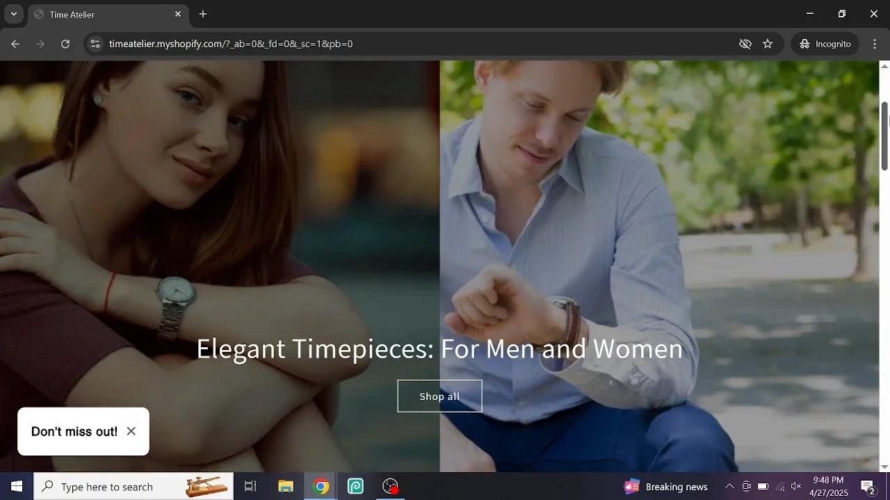 Time Atelier - My Shopify Sample Work