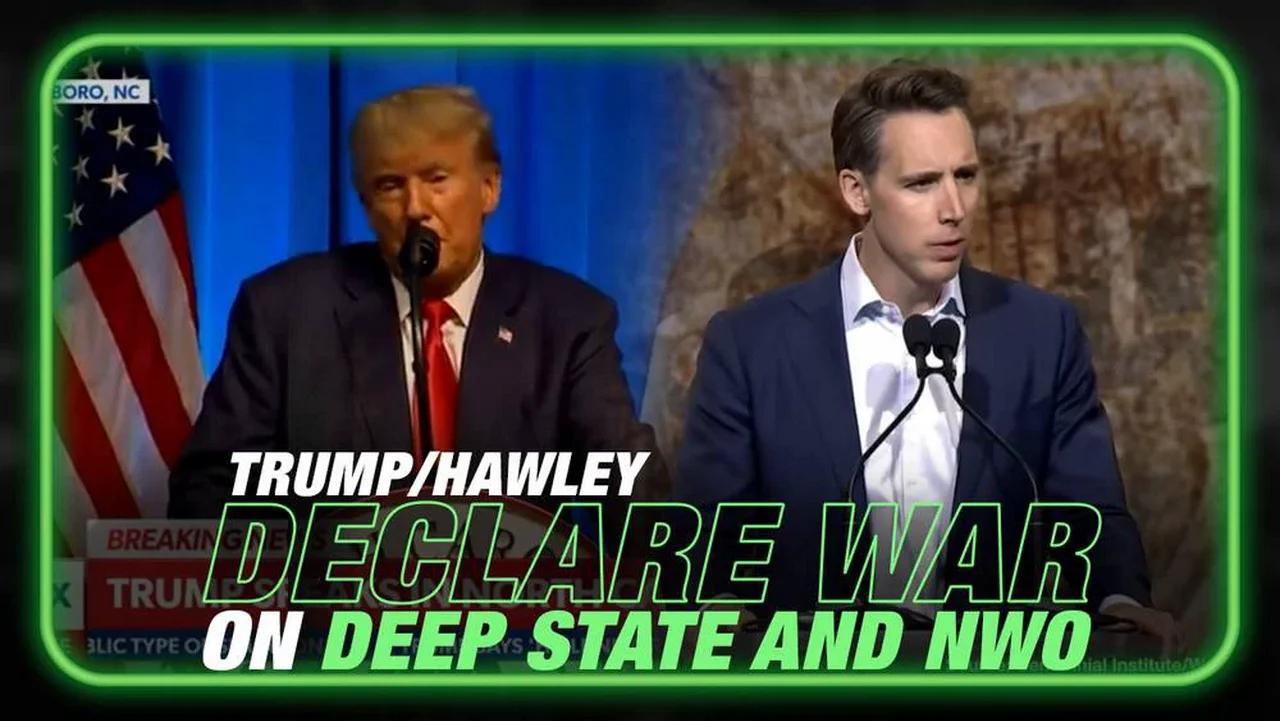 VIDEO- Donald Trump Josh Hawley Declare War on Fascist Left and NWO