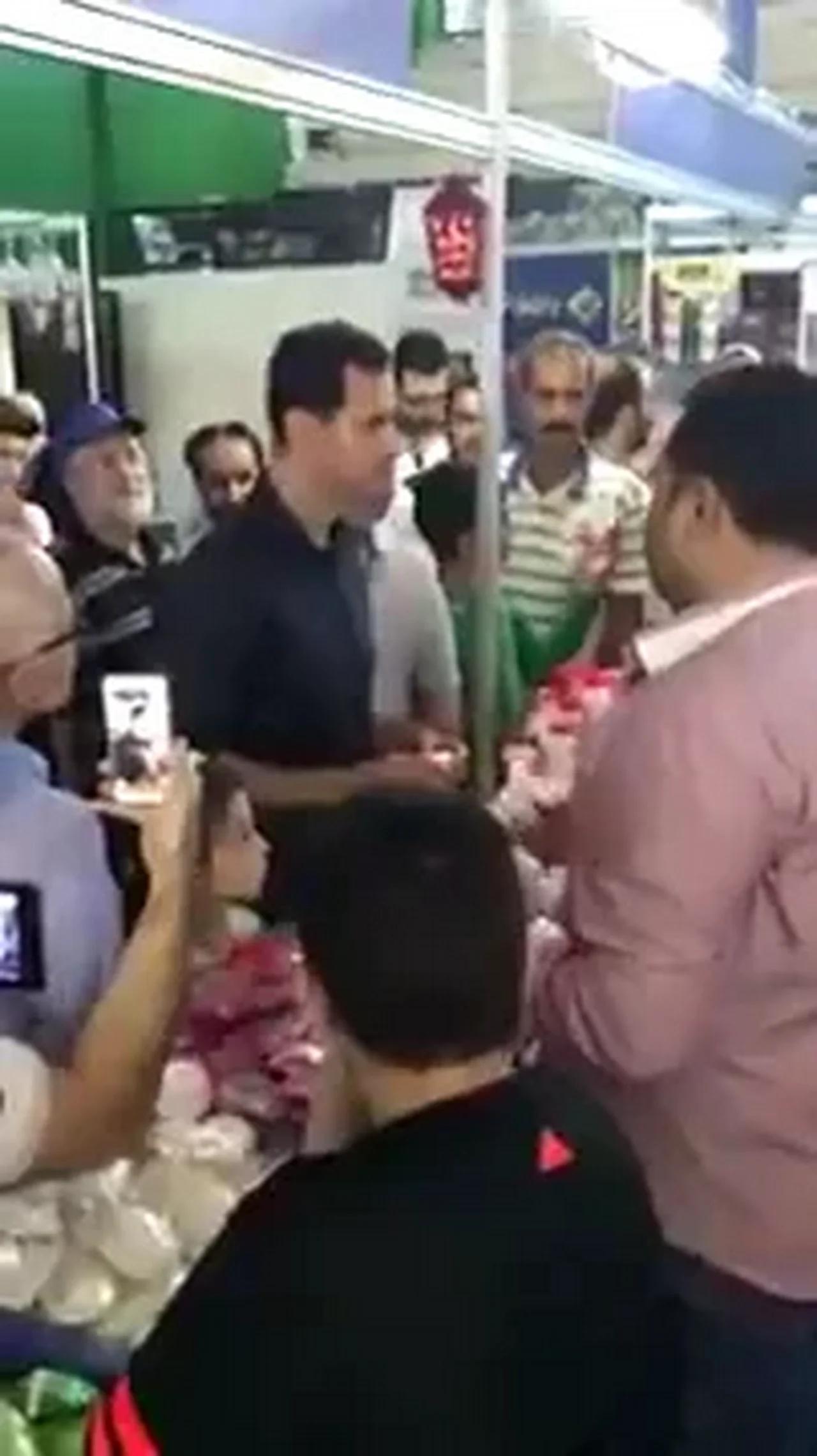 President Bashar Al Assad walking in the streets of Damascus Syria on June 8 2 / Can be staged ...