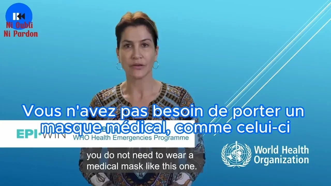 Dr April Baller de l’OMS : « Sans symptôme, vous n'avez pas besoin de ...