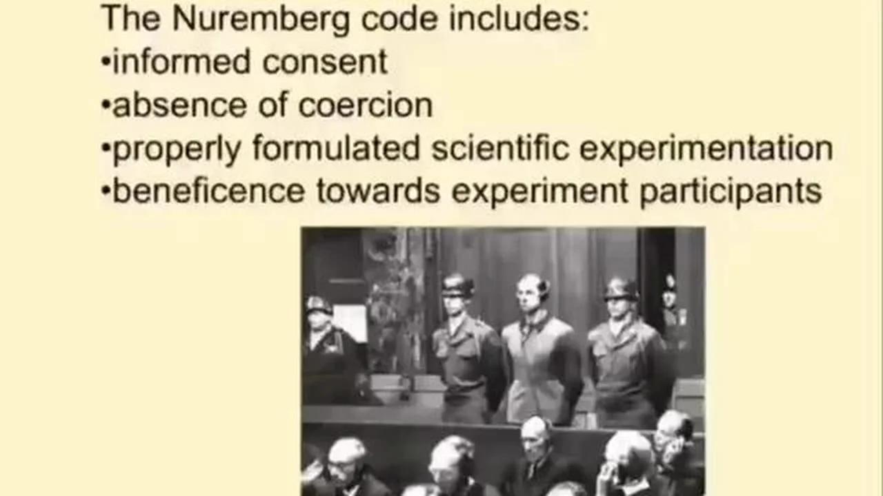 Dr. John Bergman explains the 10 codes that make up the Nuremberg Code