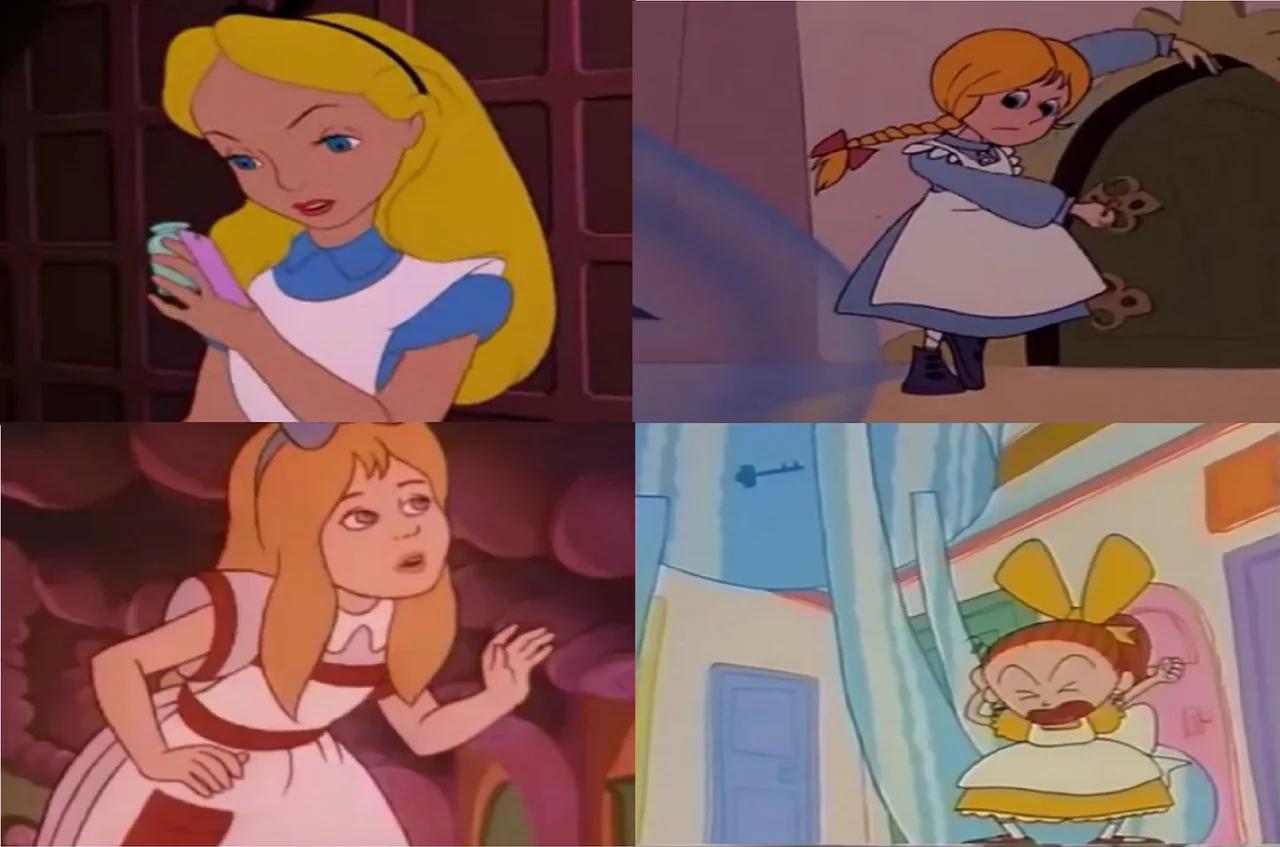 10 Different Versions of The Alice in Wonderland Hallway Scene