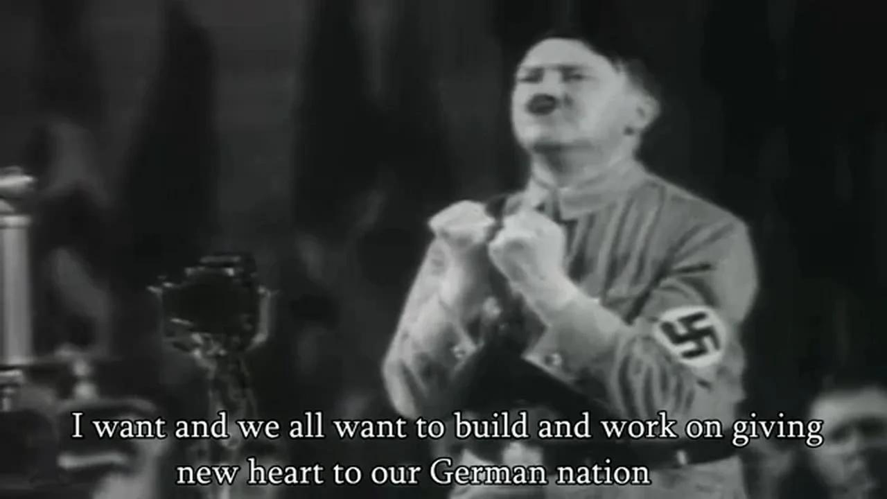 Hitler Speech Sportpalast 1933 entire speech, missing parts re-added