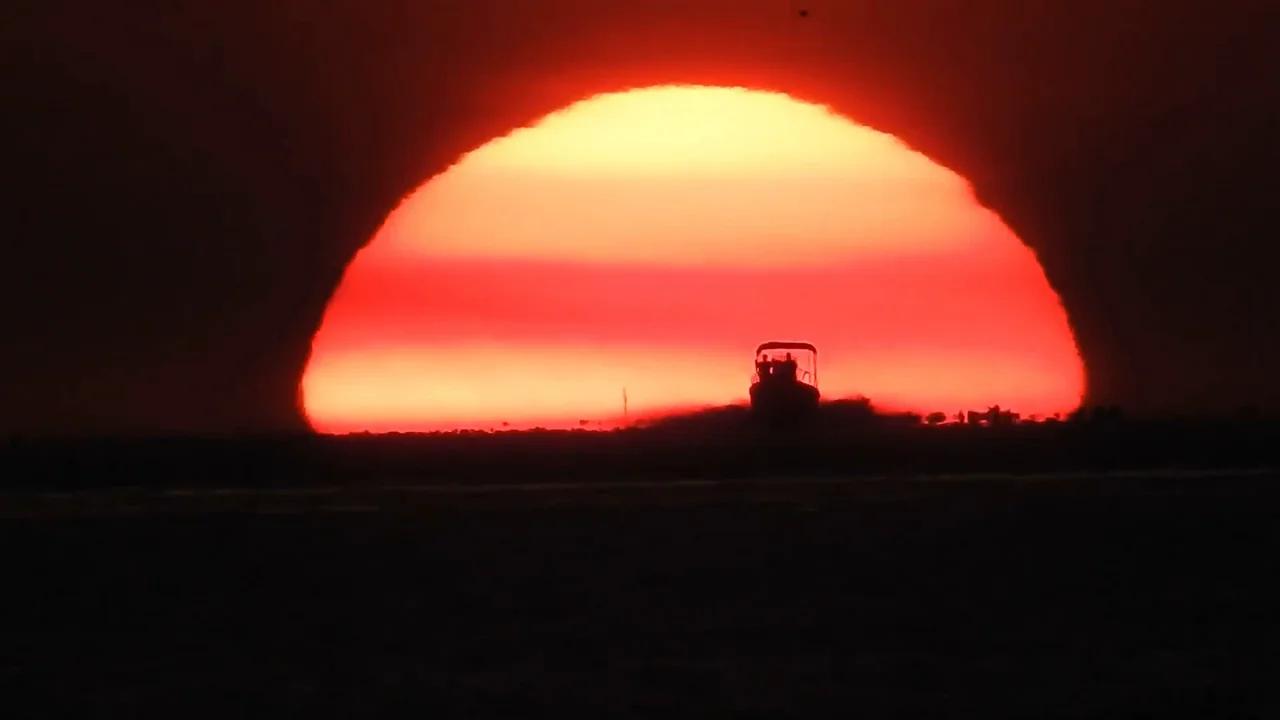 Boat ride into the sun