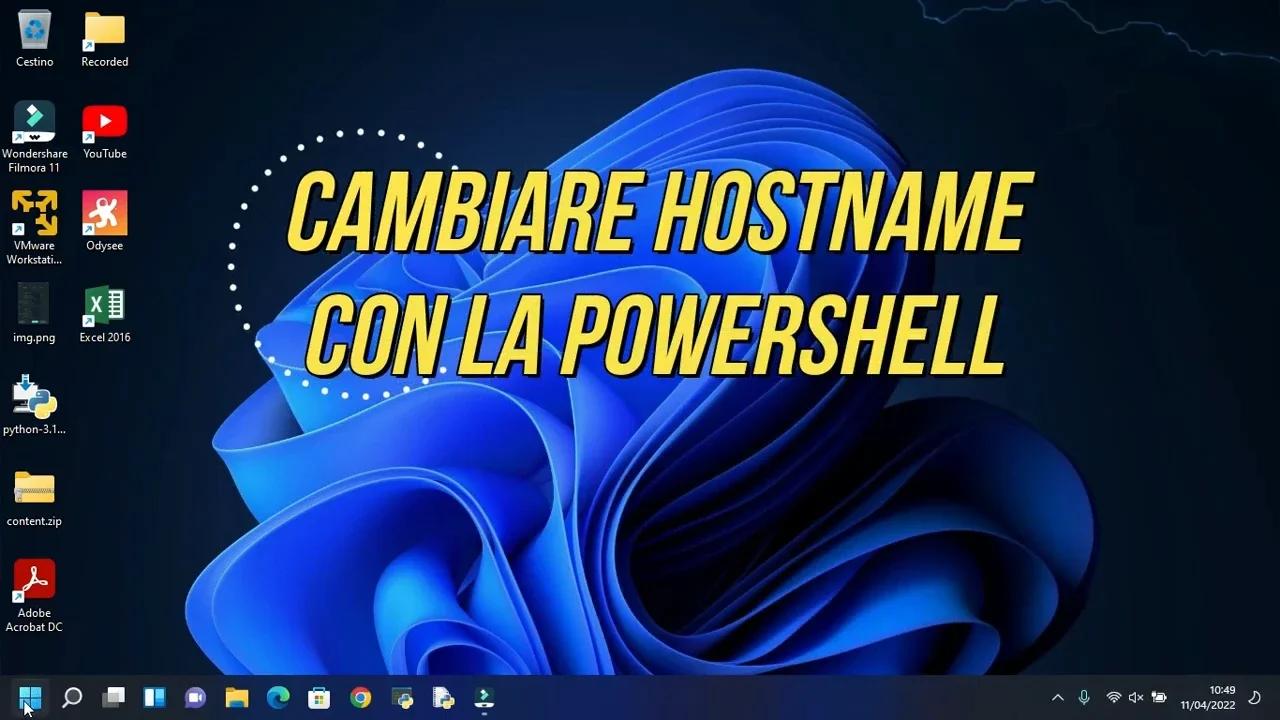 Cambiare Hostname Pc in Windows 11 con Powershell