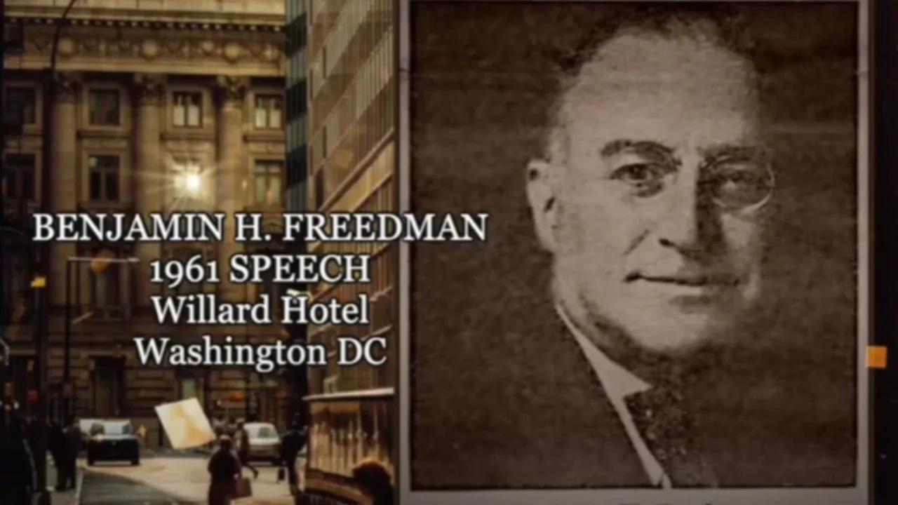 Benjamin Freedman 1961 Speech Willard Hotel Washington DC