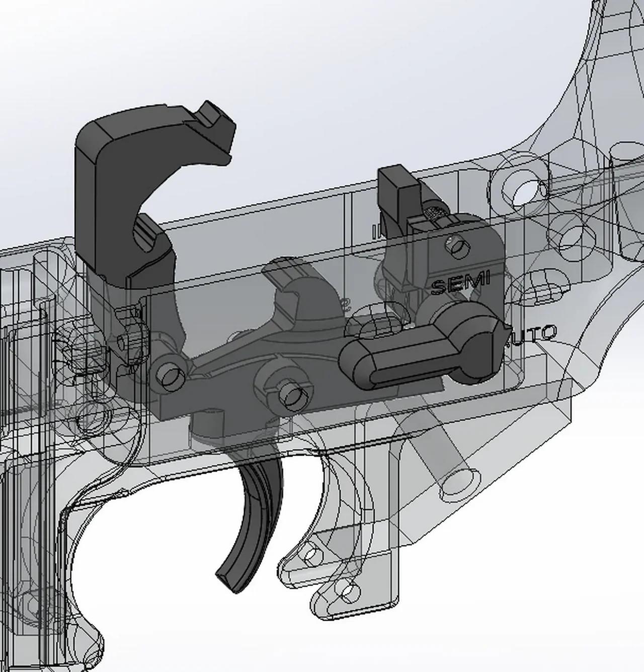 CSMGC printable M16 trigger group