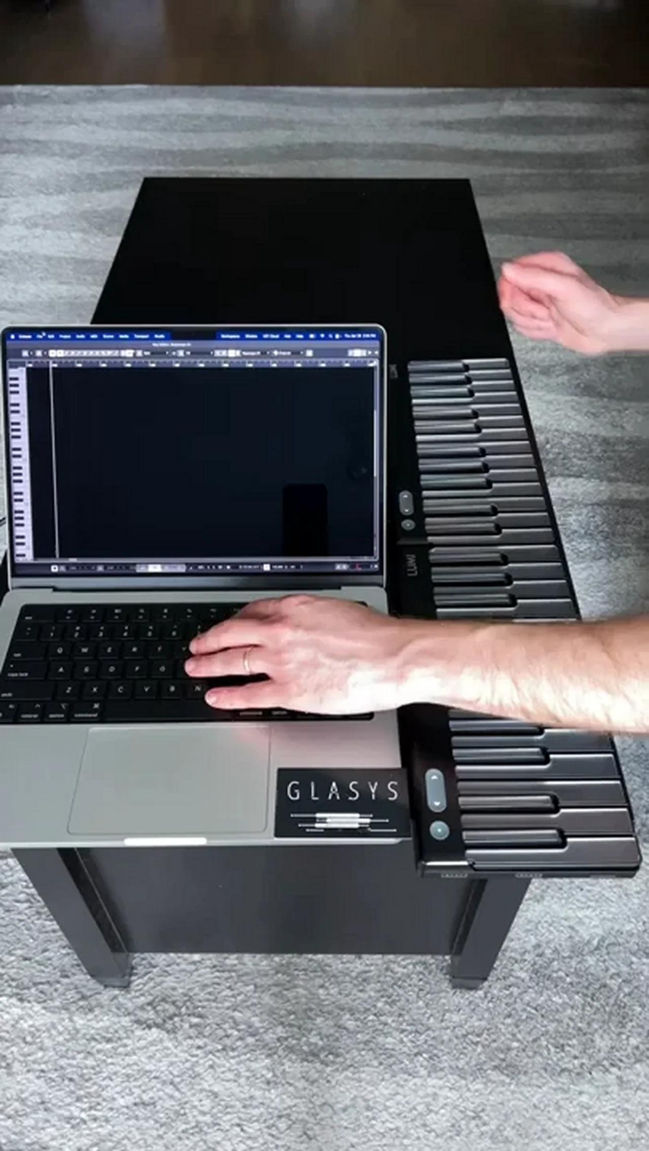 Self portrait with a keyboard.