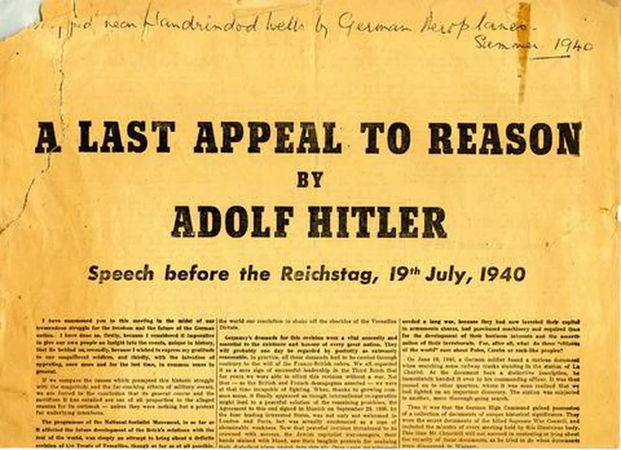 Adolf Hitler - A Last Appeal To Reason