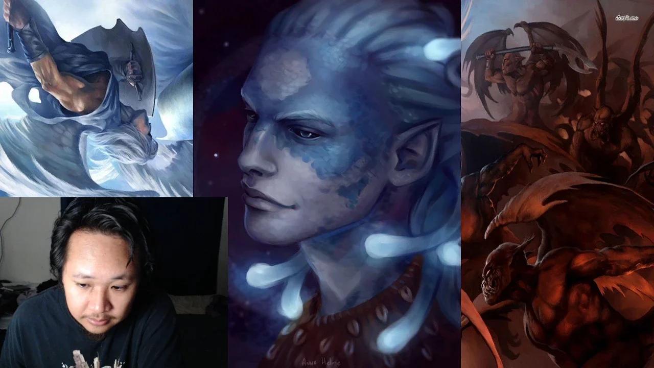 talking about what the aliens/angels and demons look like and my exp