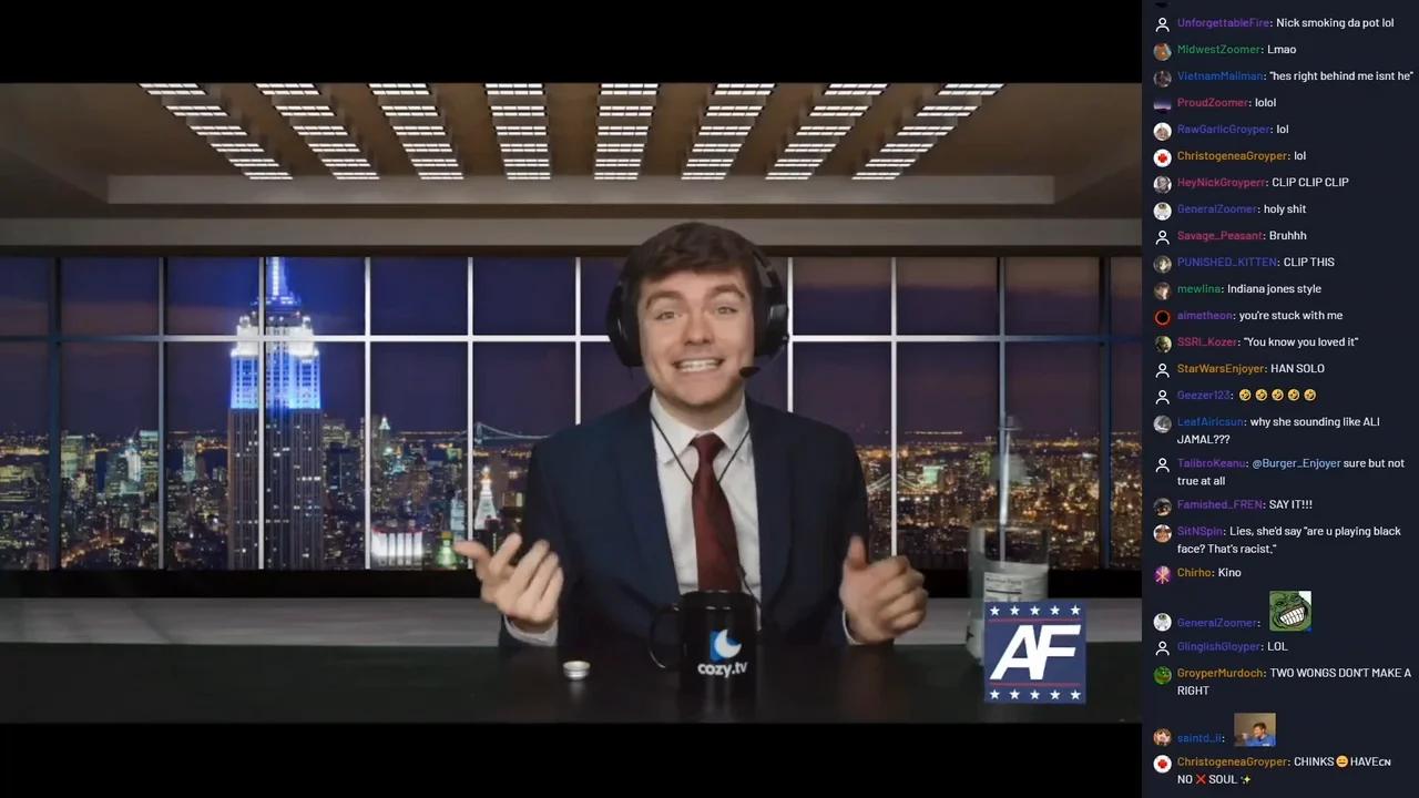 Nick Fuentes on his secret handler (Kathy Zhu)