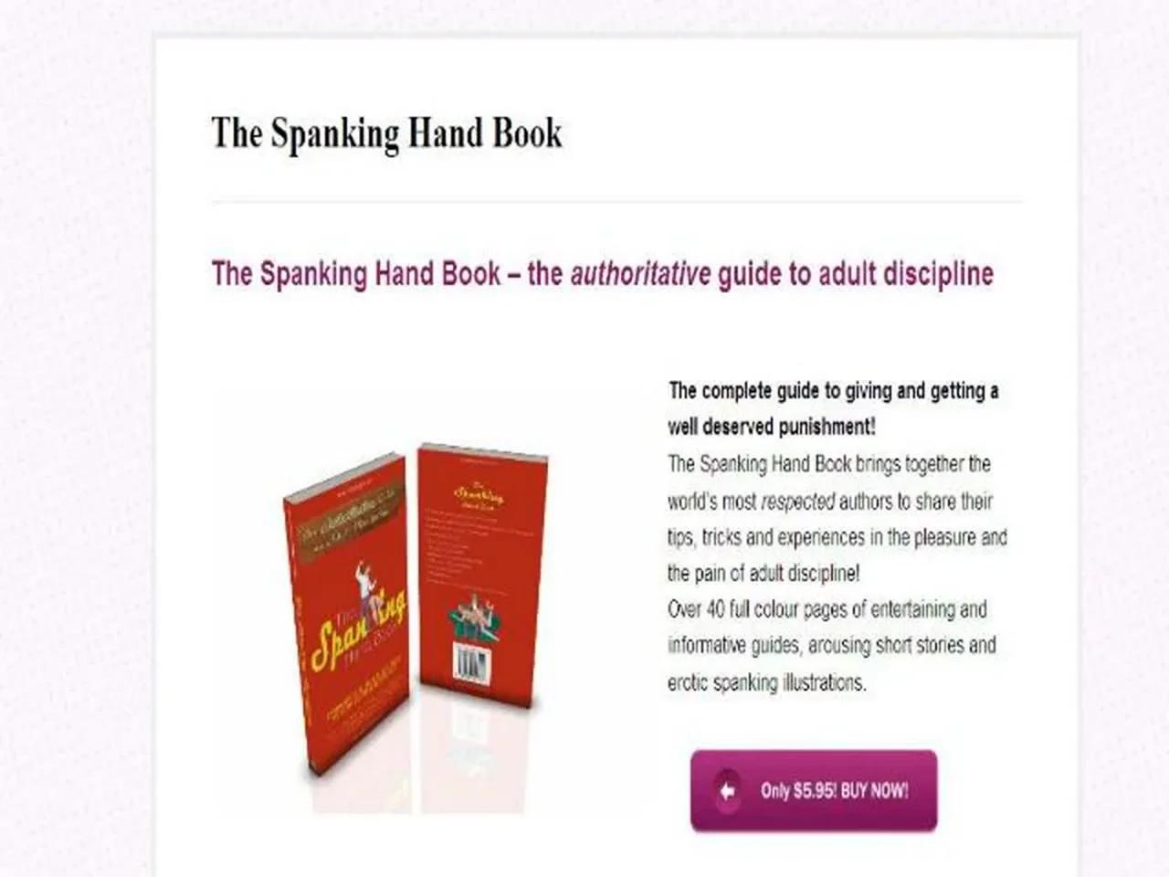 The Spanking Hand Book The Authoritative Guide To Adult Discipline