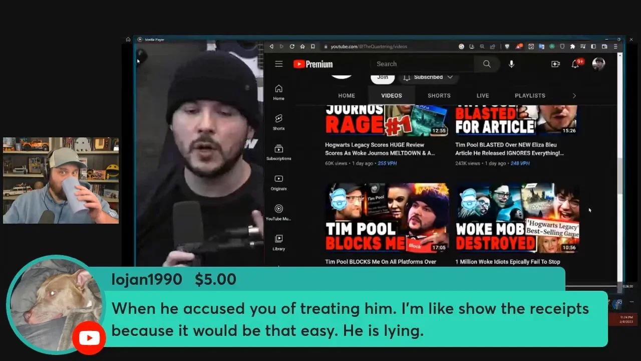 TheQuartering Drunk Stream and Tim Pool Drama