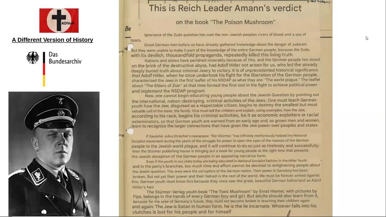 German era reviews of the book The Poisonous Mushroom w/ Max Amann review