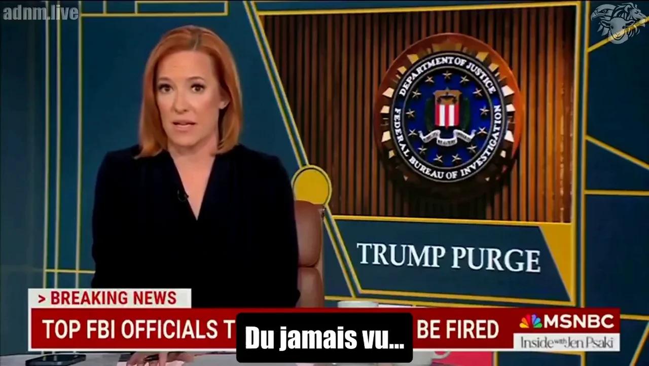 Il semblerait que la purge du FBI ait commencé...