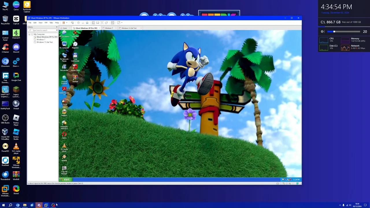 Ghost Windows XP Pro SP2 in VMware Workstation