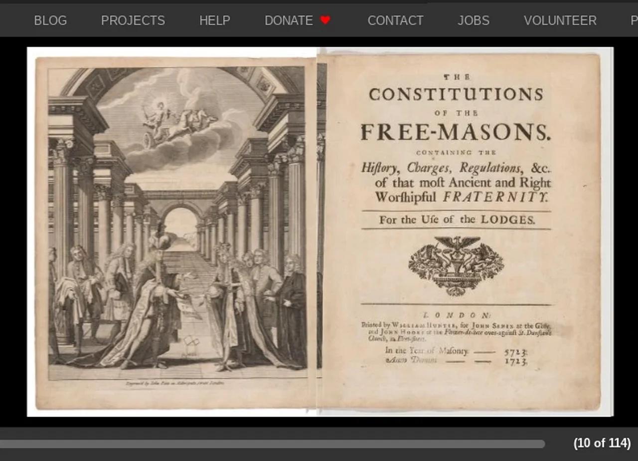 The Constitutions of the Free Masons 1723 [Anderson, James, Franklin ...