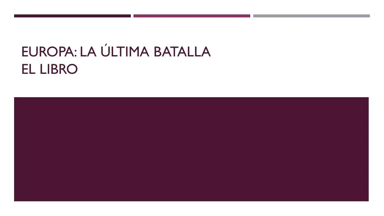 Europa La Última Batalla - Audiolibro - 0X