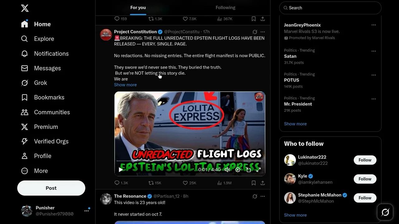 The Full Unredacted Epstein Flight Logs Have Been Released