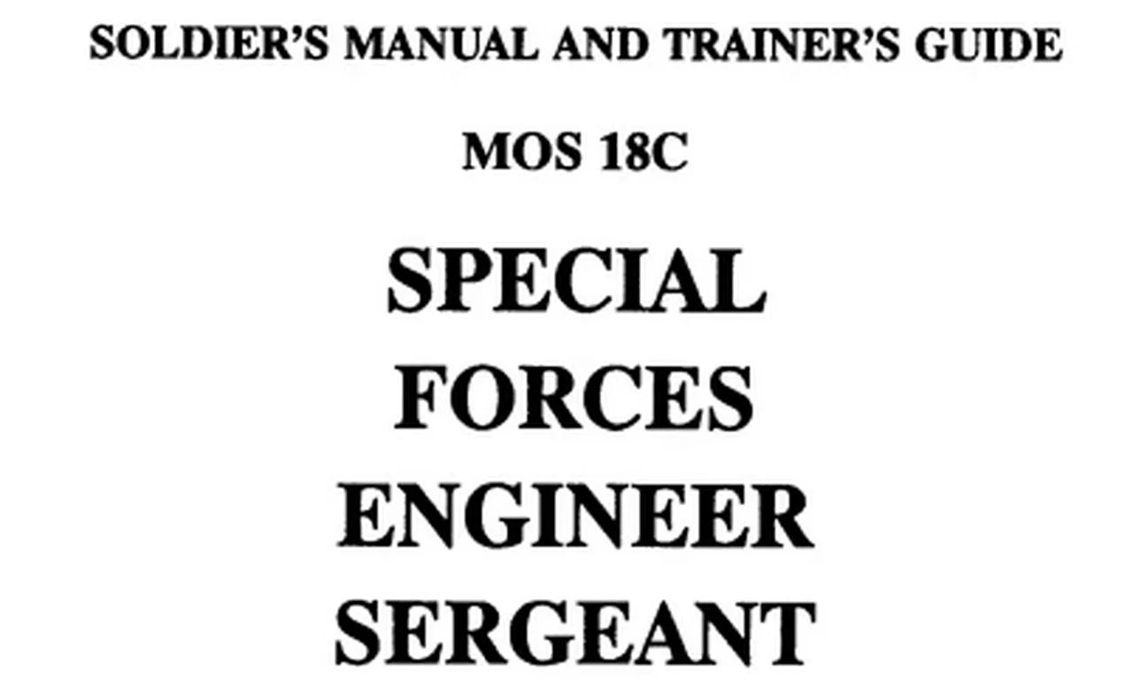 STP 31-1834-SM-TG Special Forces Engineer Sergeant Skill Levels 3 and 4 ...