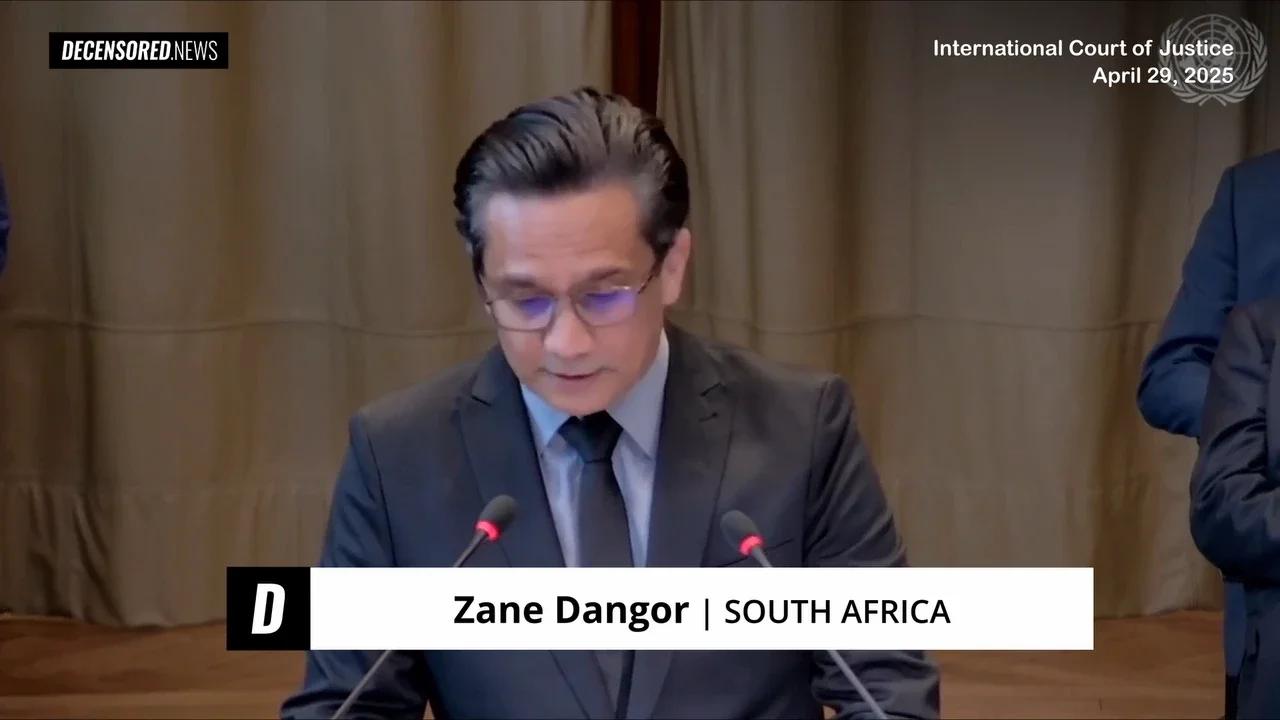 South Africa's Zane Dangor Discusses Israeli Genocide at ICJ - April 2025