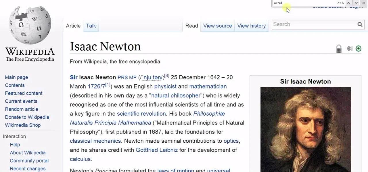 Isaac Newton got his Gravity Theory straight from Occultism