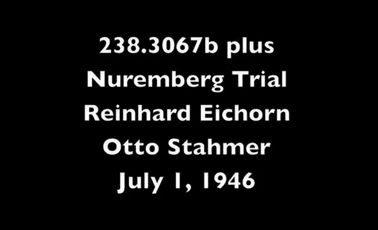 Nuremberg Trial Day 168 (1946) Reinhard Eichorn Testimony