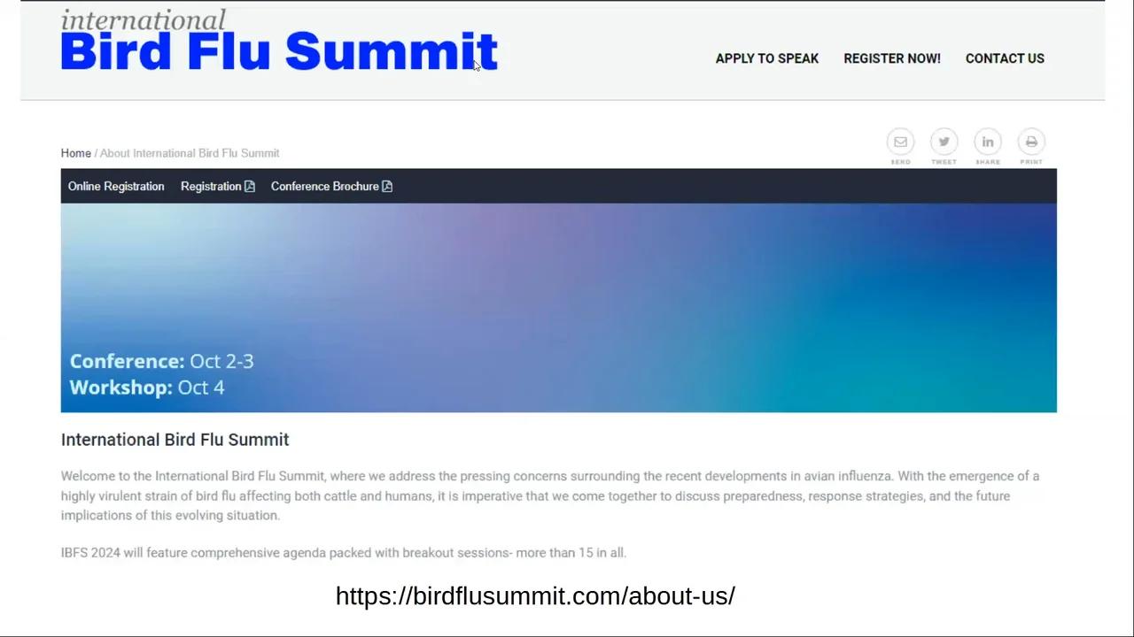 Bird Flu Summit October 2024 - setting up the next pandemic