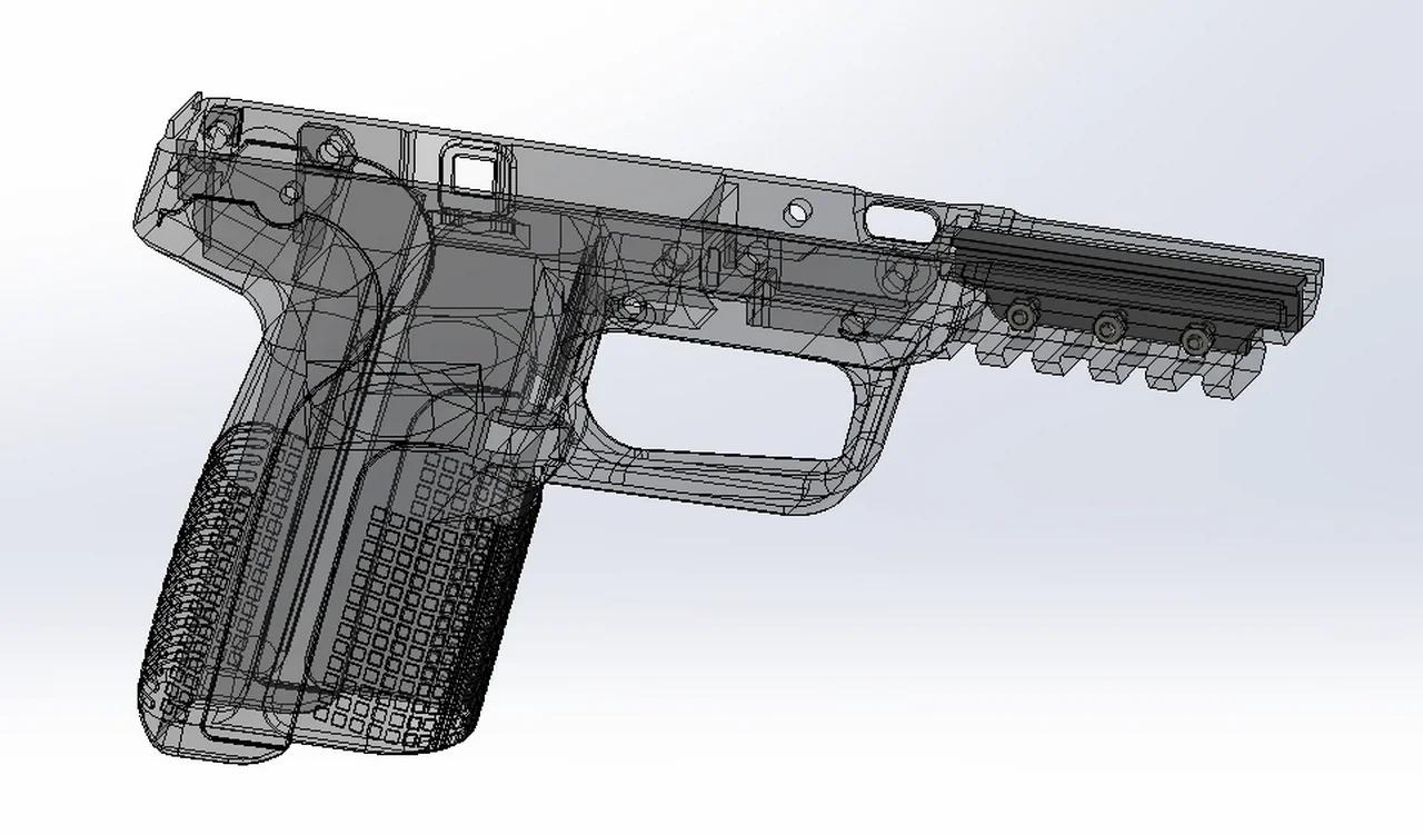 FN five seven frame with separate front rail