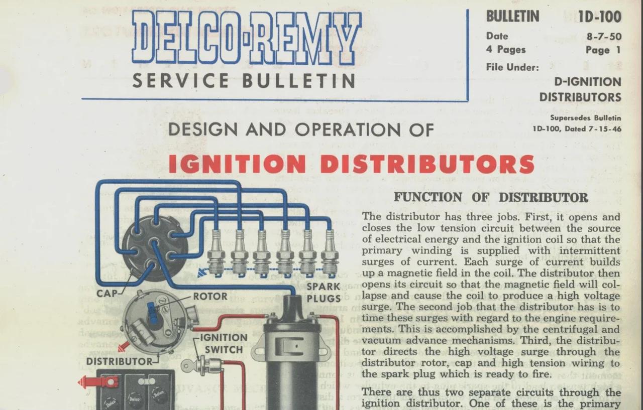 OPERATION OF IGNITION DISTRIBUTORS