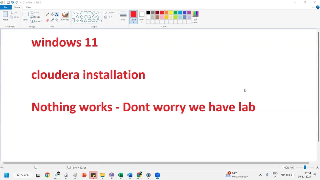 Windows 11 Cloudera Installation 