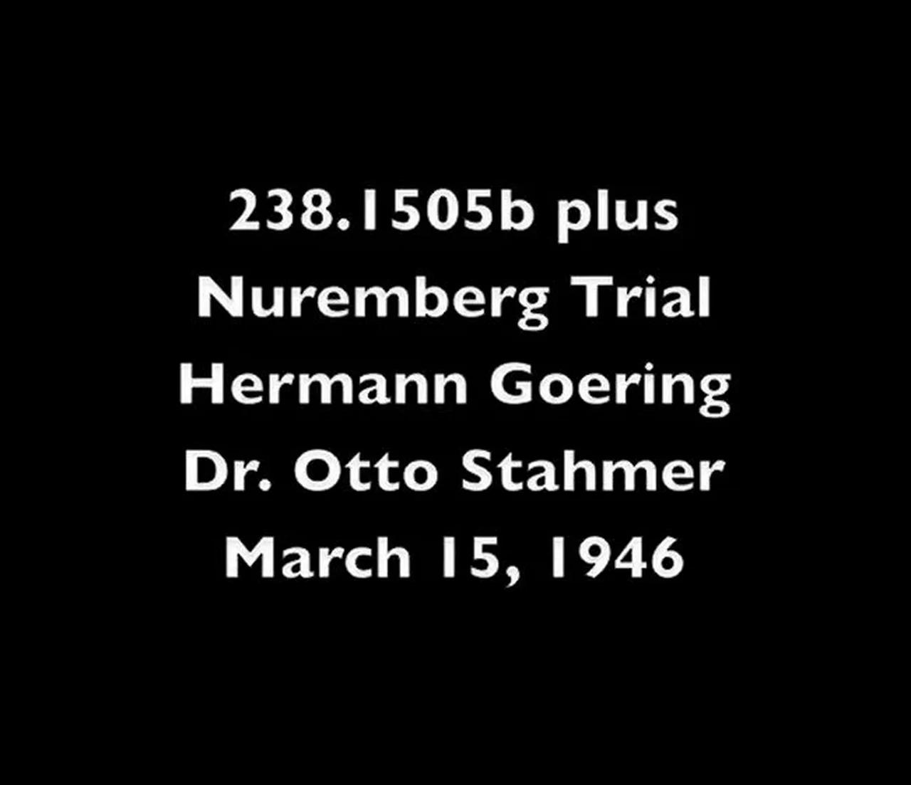 Nuremberg Day 82 (1946) Hermann Goering Testimony (PM)