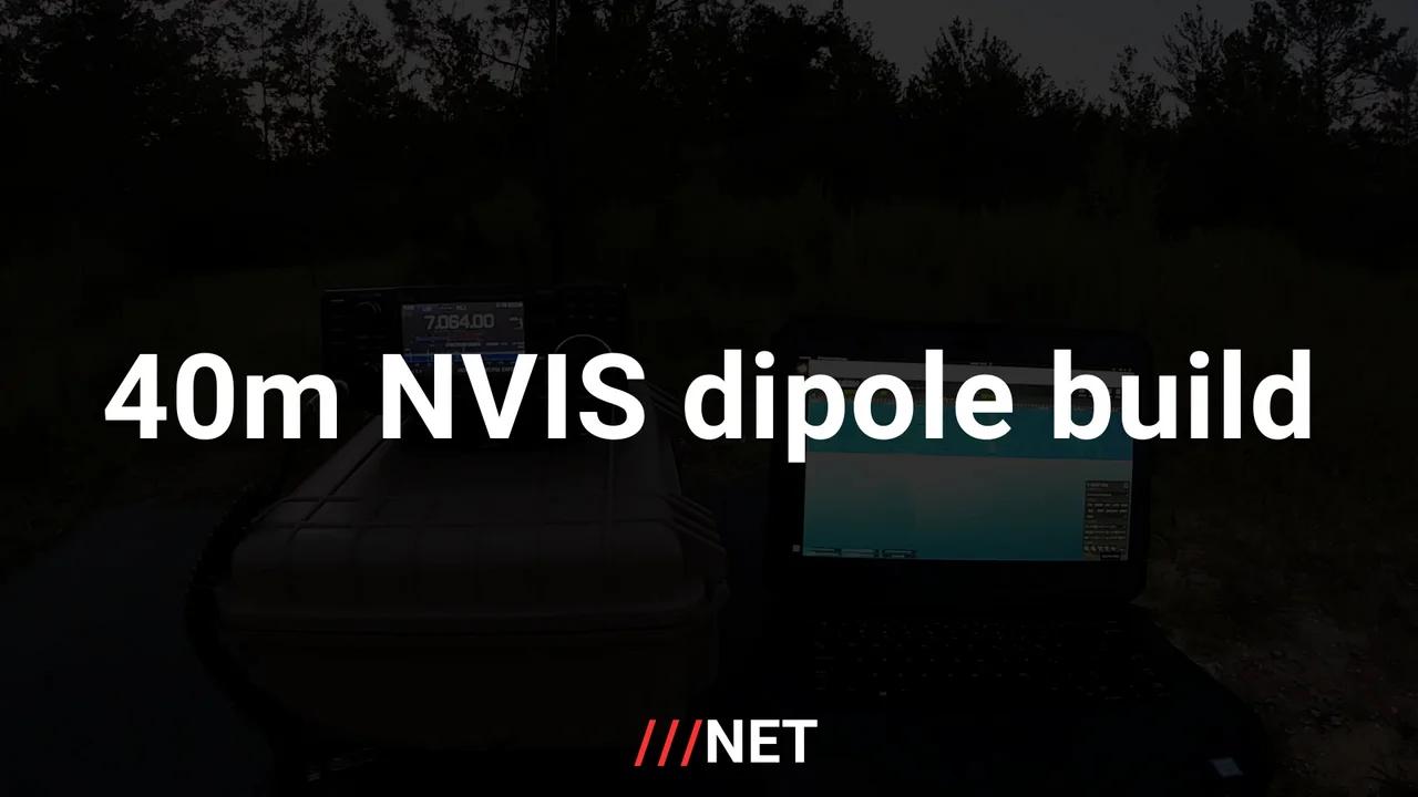 40m NVIS dipole build