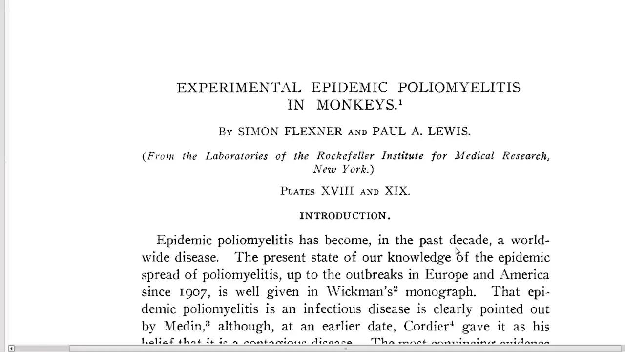VIRUSES DONT FUCKING EXIST 9: 1910 POLIO PAPER