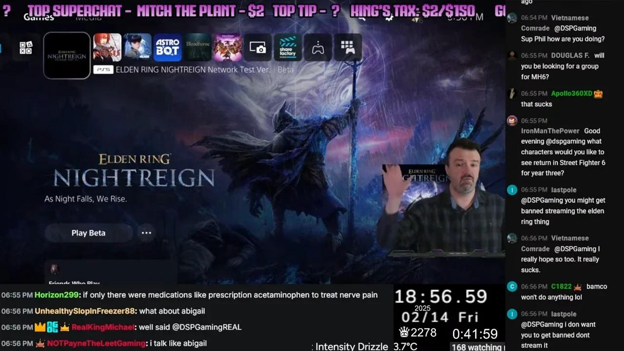 February 14 Elden Ring Nightreign Beta late stream