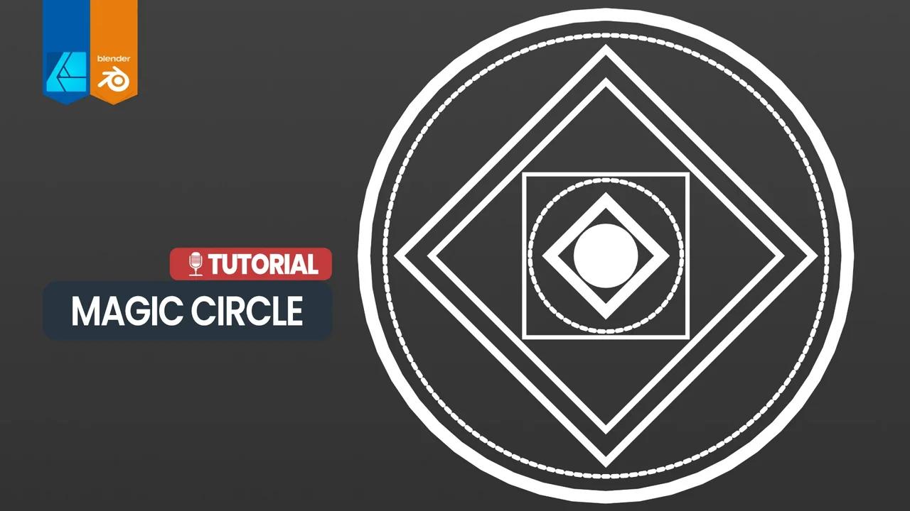How to make a magic circle animation in Affinity Designer and Blender 4 ...