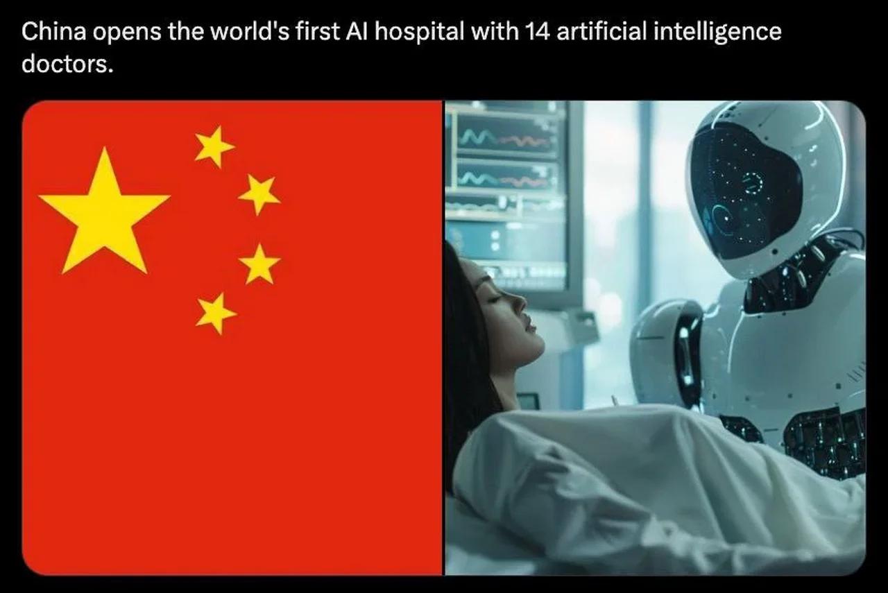 China has unveiled the world's first artificial intelligence (AI) hospital