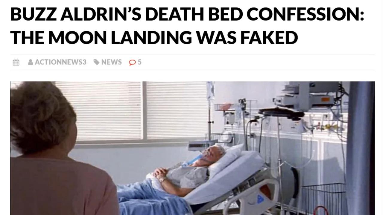 Buzz Aldrin’s Death Bed Confession The Moon Landing Was FAKED (See ...