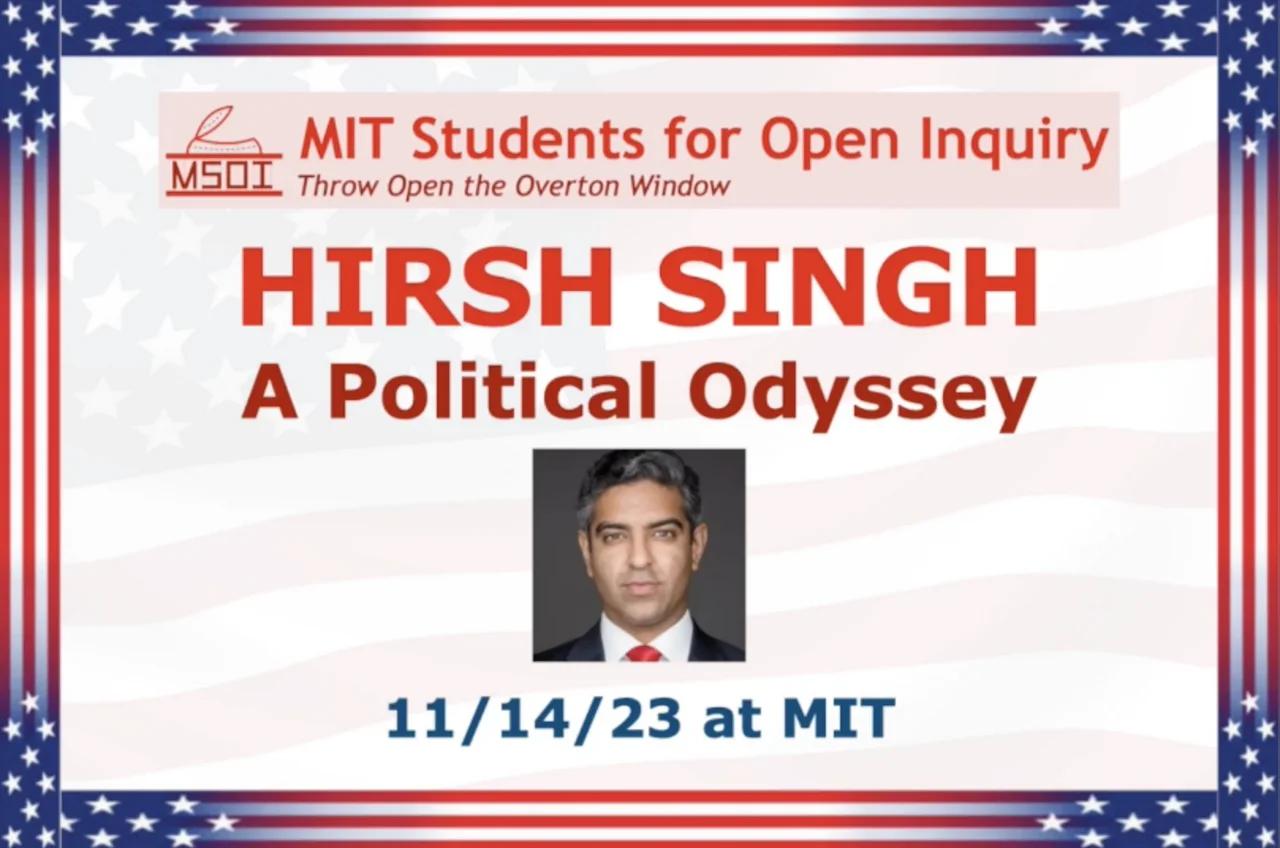 Hirsh Singh: A Political Odyssey - Full Talk at MIT