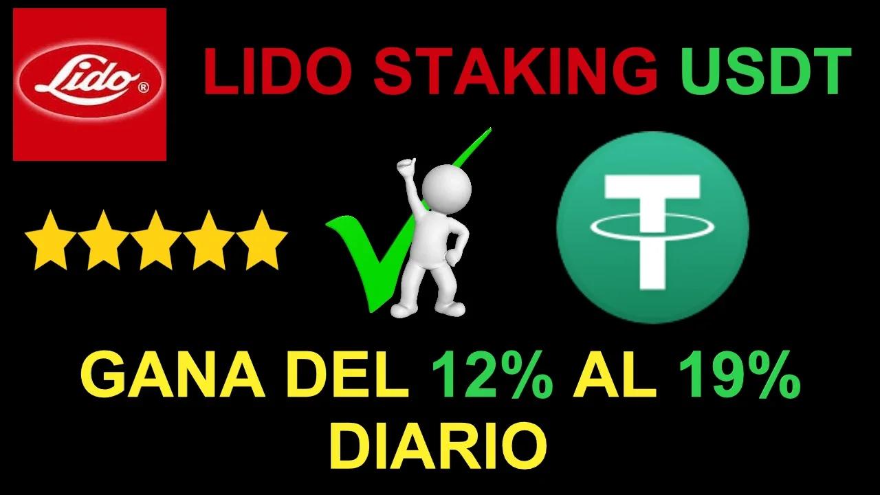 LIDO LDO STAKING VIP ACTIVA TU PLAN Y GANA DEL 12% AL 19% DIARIO EN USDT